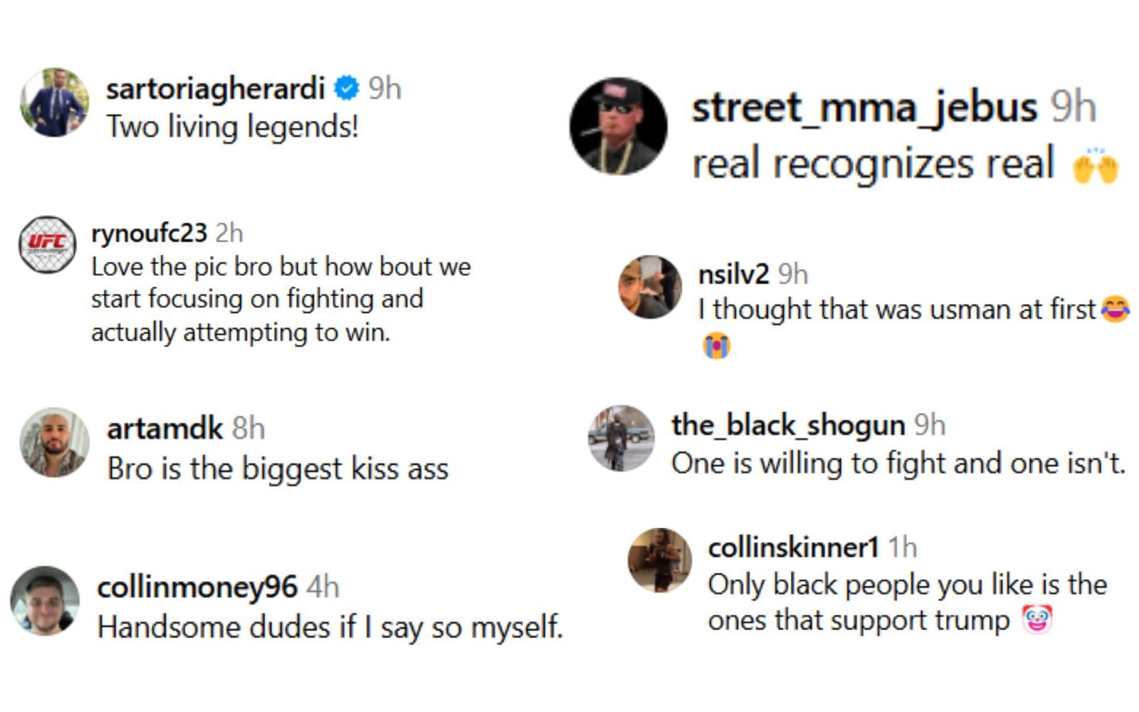 "I thought that was Kamaru Usman at first" - Fans react as Colby ...