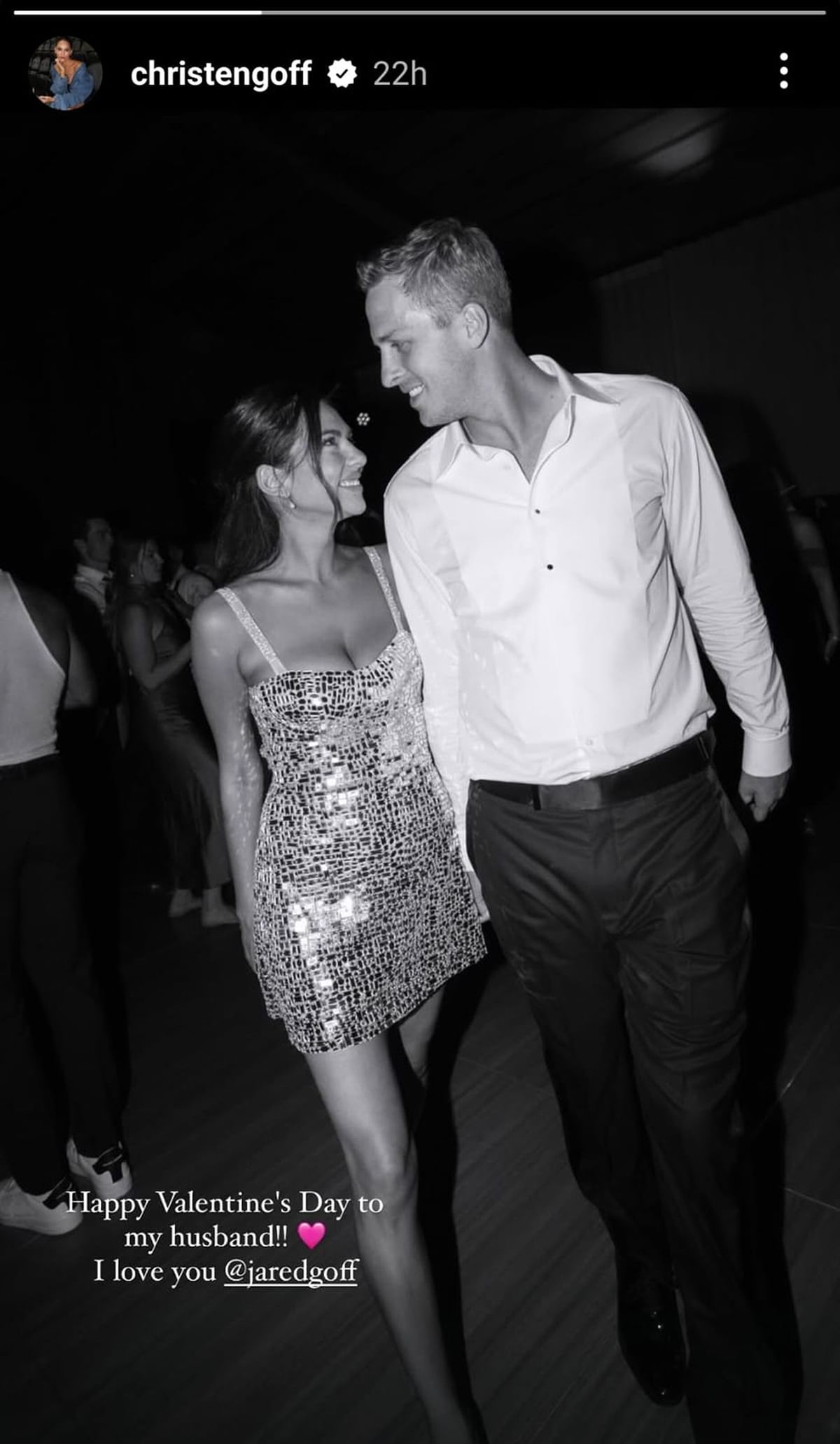 Jared Goff's wife Christen Harper shares a sweet note for Valentine's Day