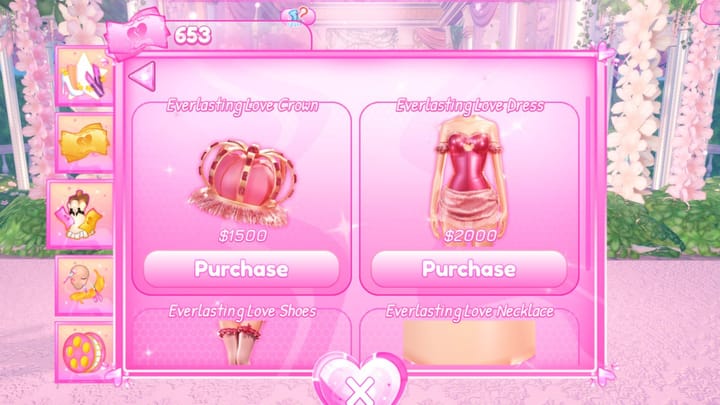 How to get Everlasting Love set in Dress to Impress