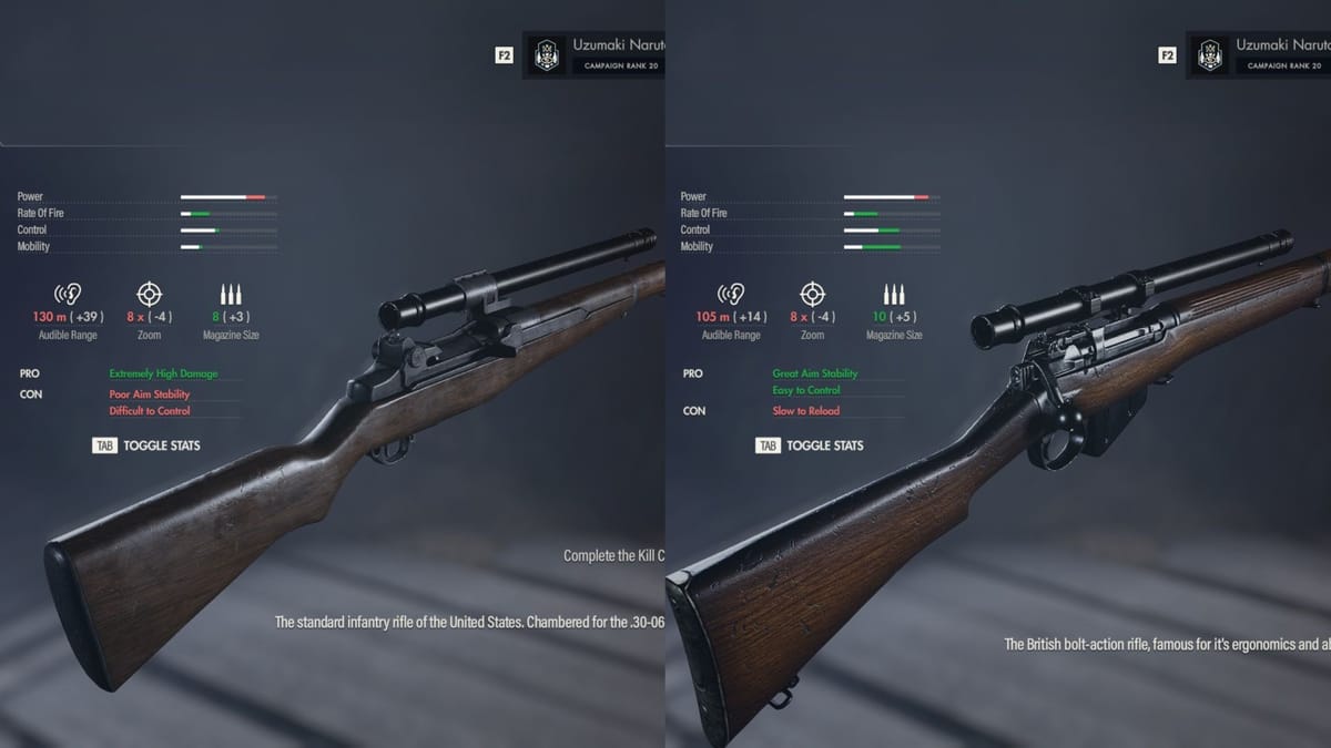 Sniper Elite Resistance rifles tier list