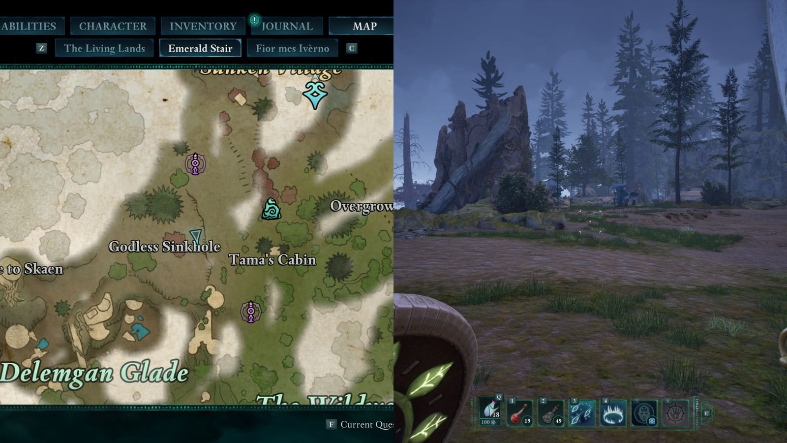 Avowed Treasure Map - Earthy Aegis location