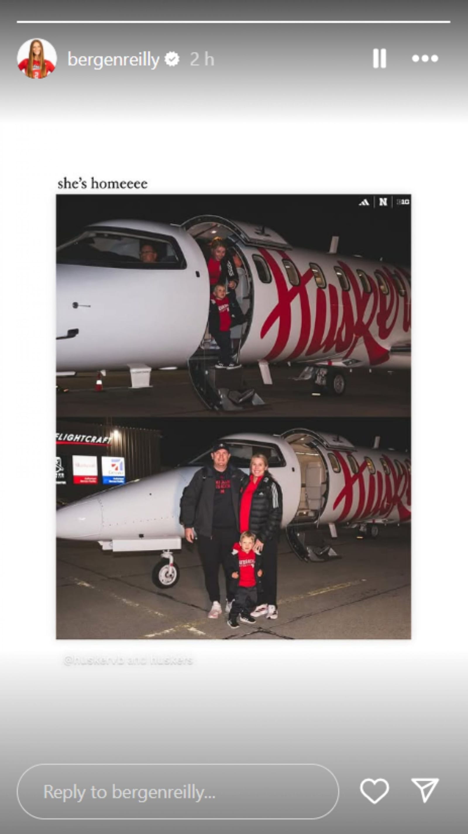 Nebraska Volleyball's Bergen Reilly makes her feelings known as Dani ...