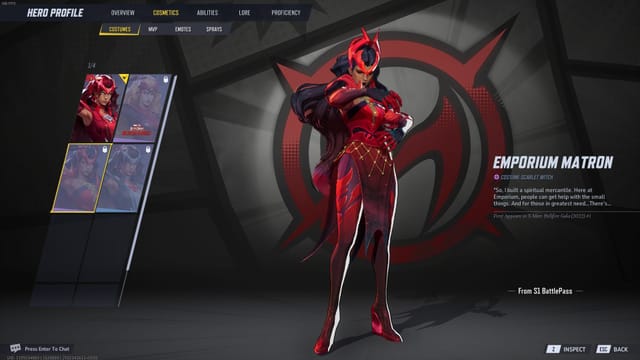 All Marvel Rivals Scarlet Witch skins: Tier list and prices