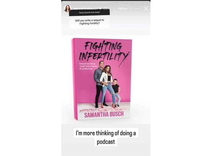 Kyle Busch's wife Samantha reveals follow-up plan to her 4.9 rated 'Fighting Infertility' book