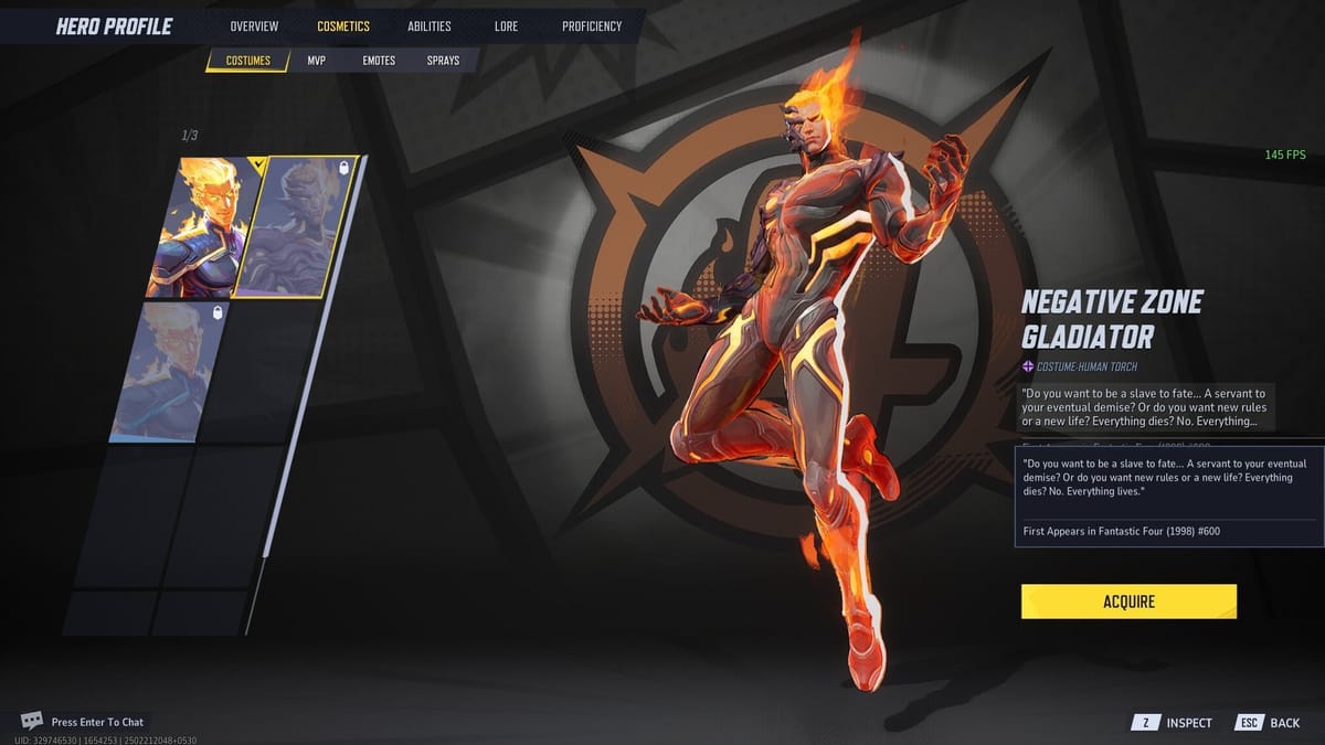 Human Torch Skin: All Marvel Rivals Human Torch skins: Tier list and prices