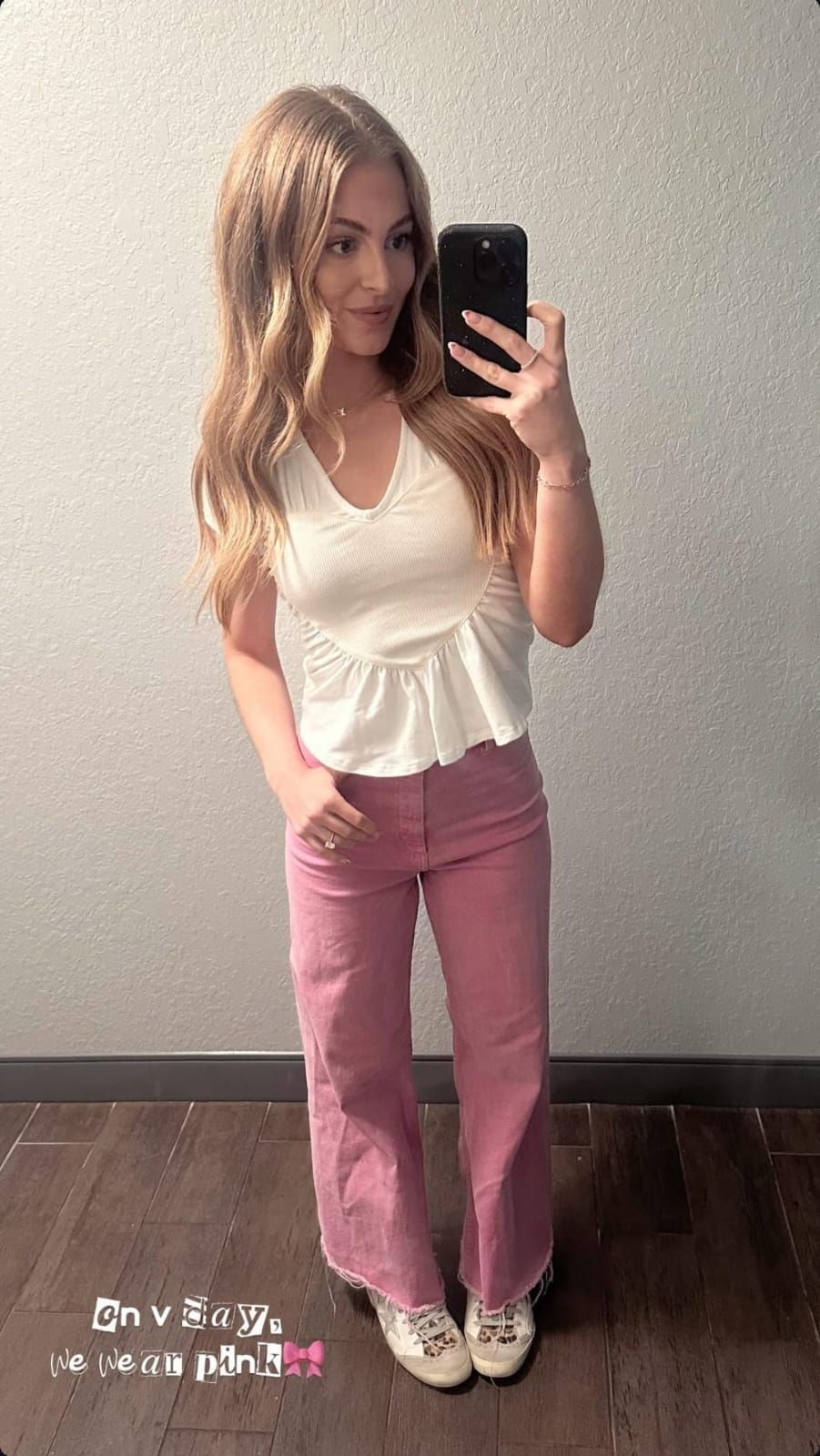 "On Vday, we wear pink": Harrison Burton's fiance Jenna Petty channels ...