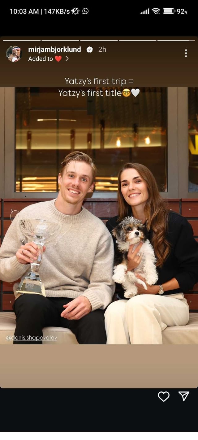 Denis Shapovalov's fiancee Mirjam Bjorklund celebrates Canadian's first ...