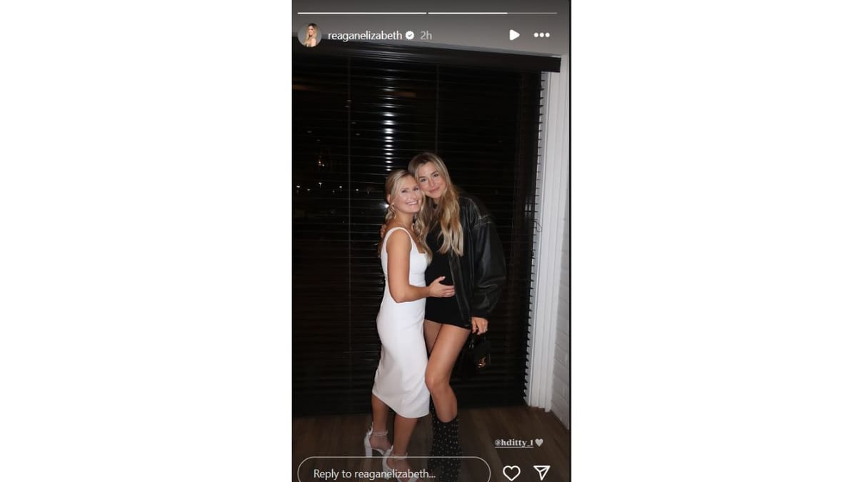 Alex Bregman's wife Reagan turns up the glamor in black leather jacket ...