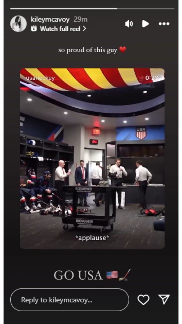 "So proud of this guy": Charlie McAvoy's wife Kiley melts over injured ...