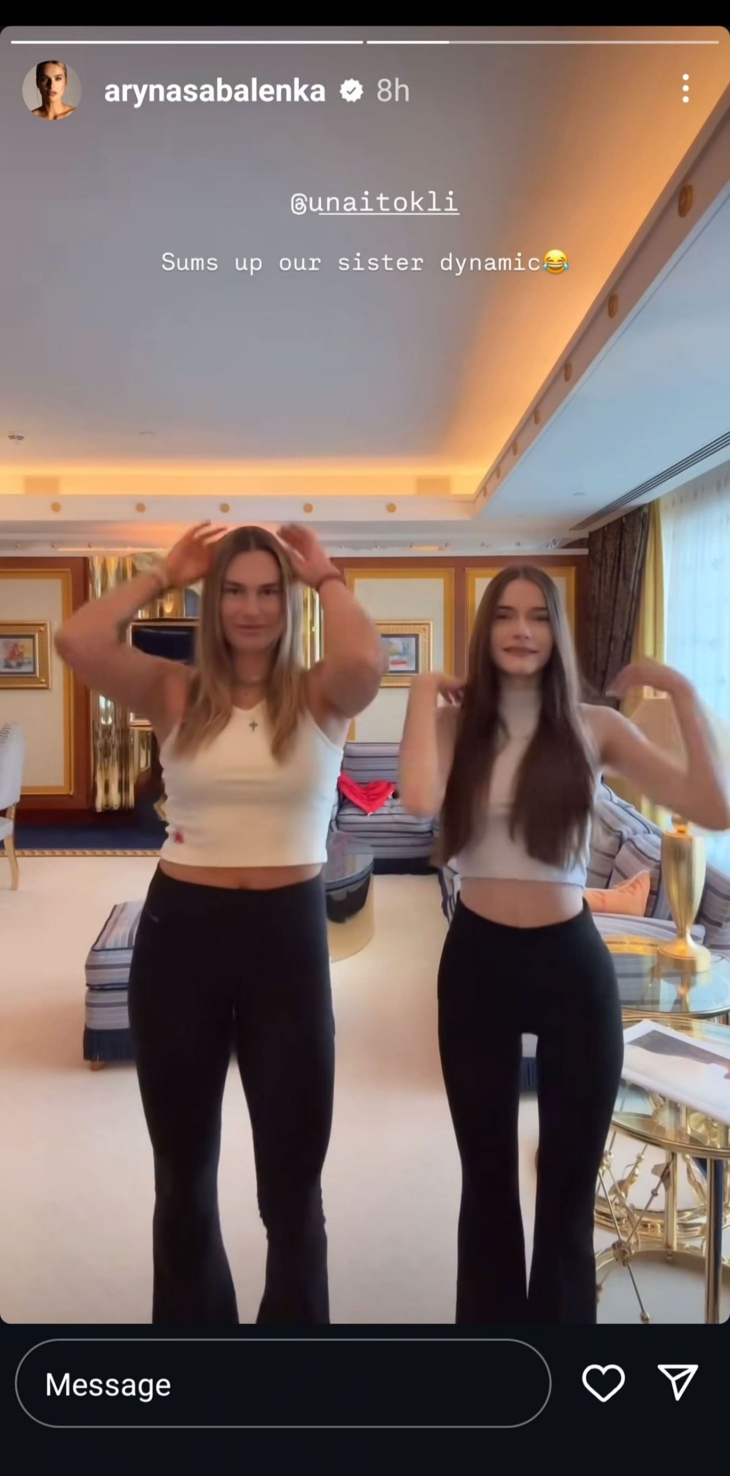 Aryna Sabalenka and her sister Tonechka show off the reality of their ...