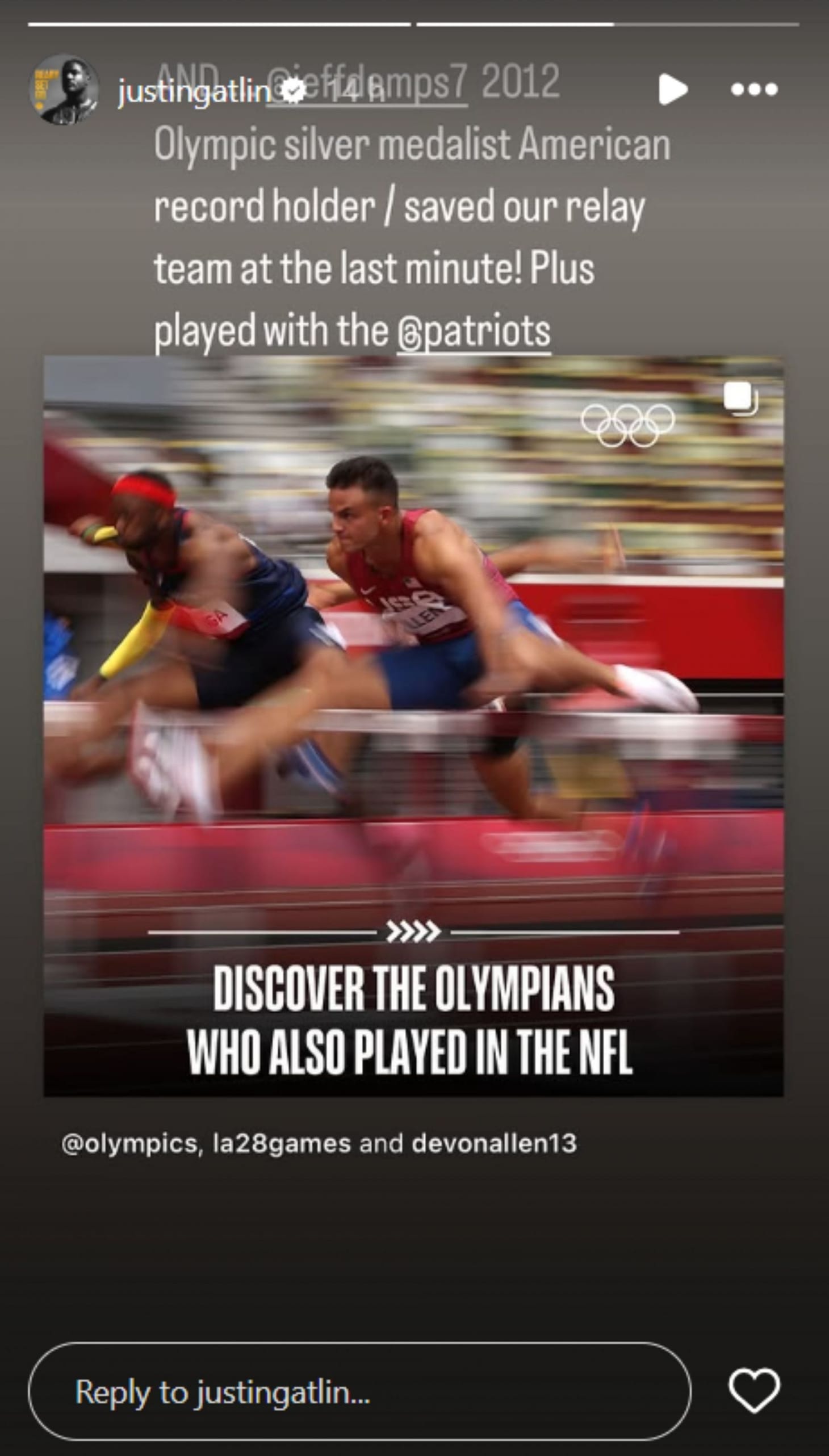 "Saved our relay team"- Justin Gatlin all praise for Jeff Demps as he ...