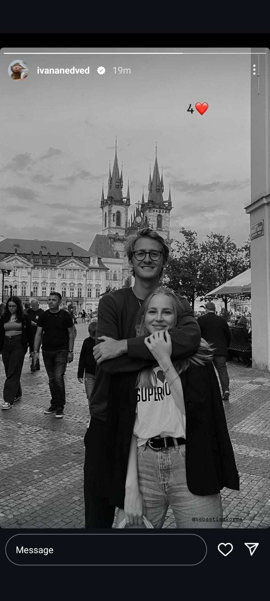 Sebastian Korda & 'gorgeous' girlfriend Ivana Nedved celebrate 4 years ...