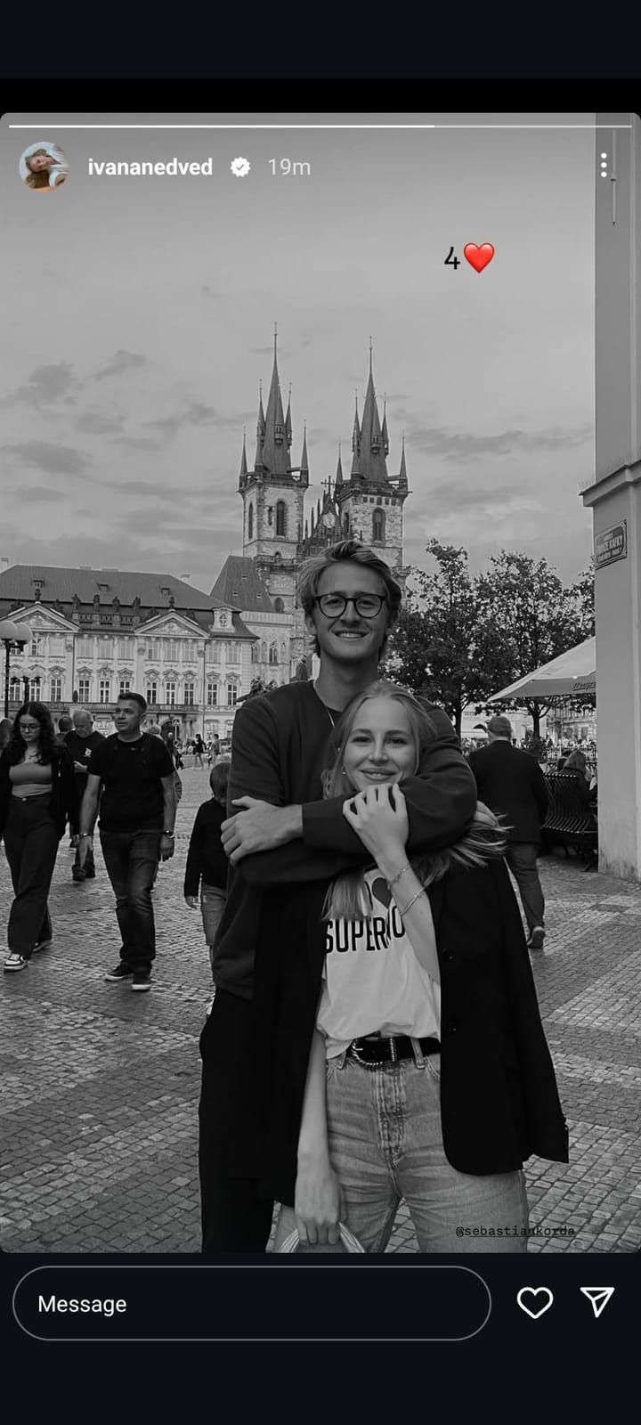 Sebastian Korda & 'gorgeous' girlfriend Ivana Nedved celebrate 4 years ...