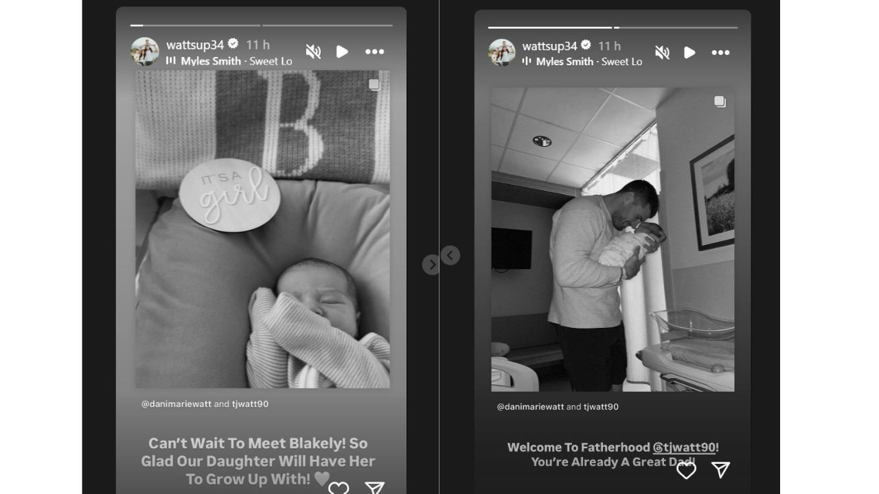 J.J. Watt drops 5-word message as brother T. J. Watt and wife Dani announce birth of first baby
