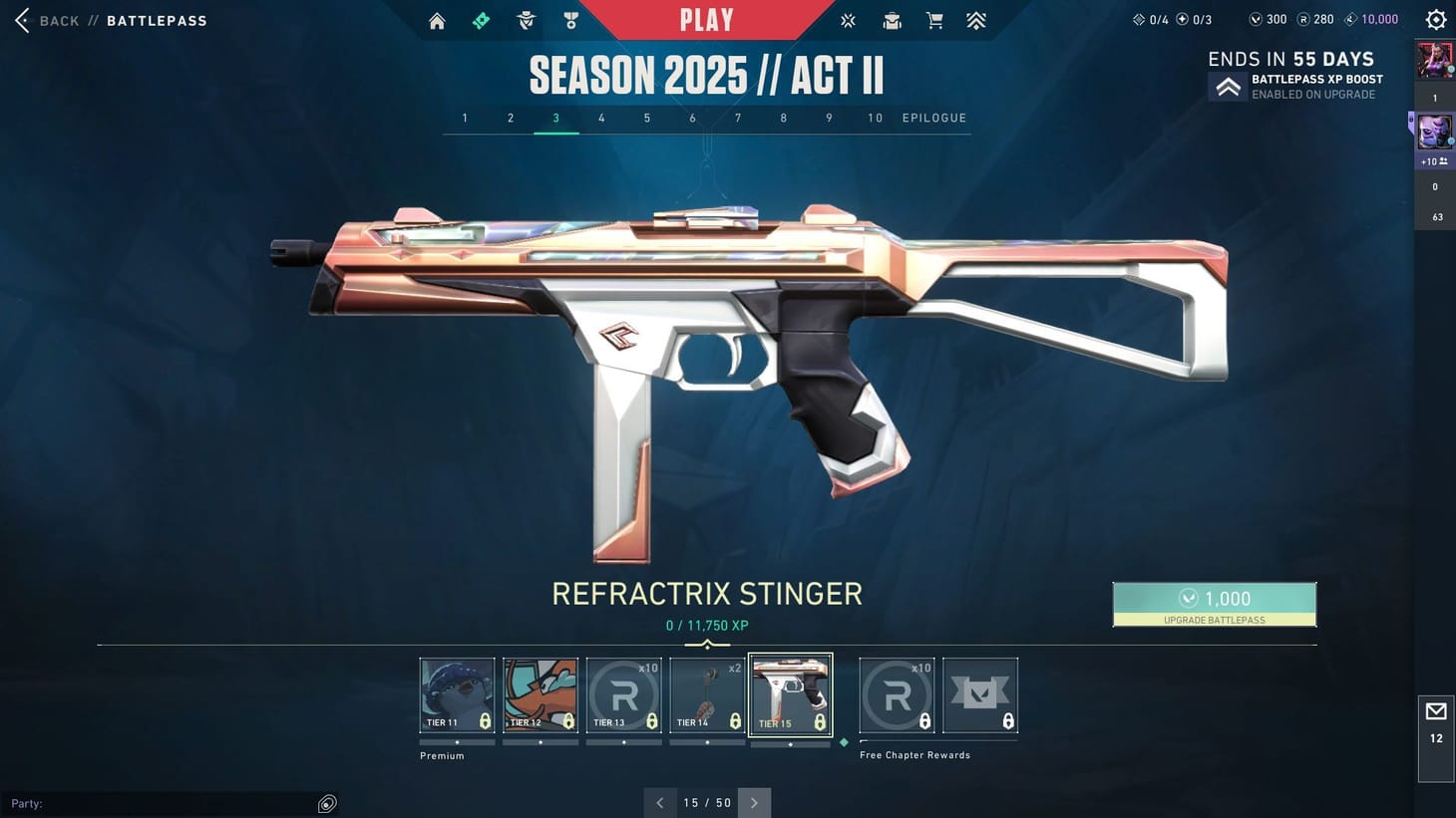 Valorant Season 2025 Act 2: All Battlepass tiers and rewards