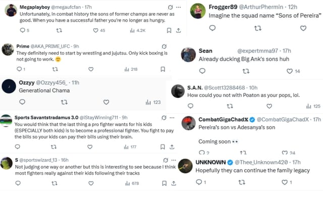 "Pereira's son vs Adesanya's son" - Fans react as Alex Pereira confirms ...