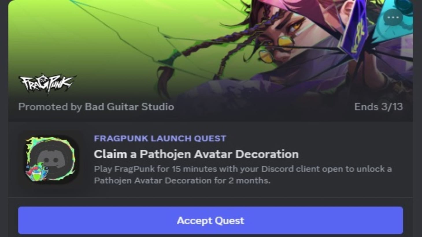 How to unlock Pathojen Avatar Decoration in FragPunk for free