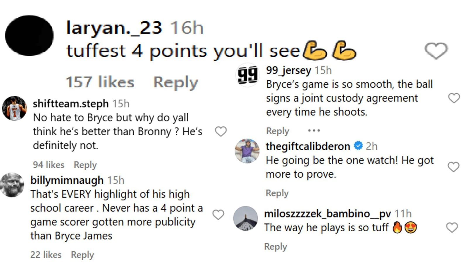 "Tuffest 4 points you'll see": Hoops fans react to LeBron James' son ...