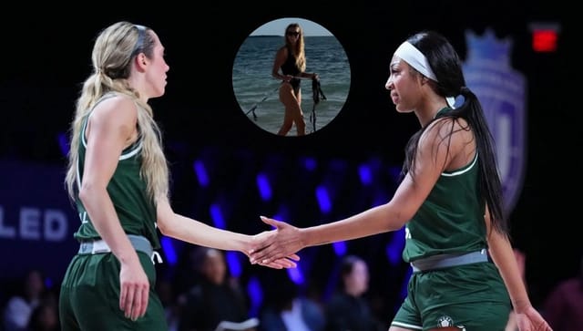 "We like long walks": Lexie Hull shares adorable photo with furry ...