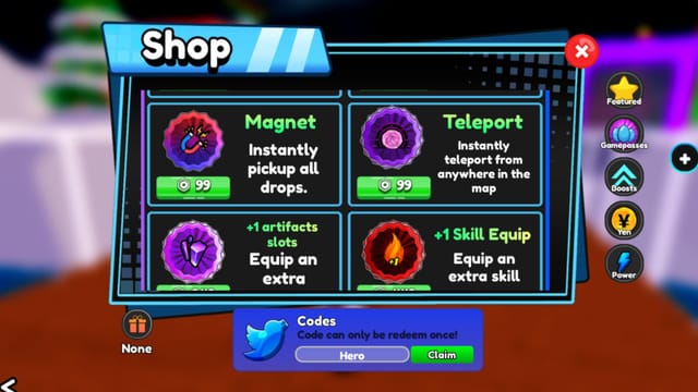 Anime Ultimate Simulator codes