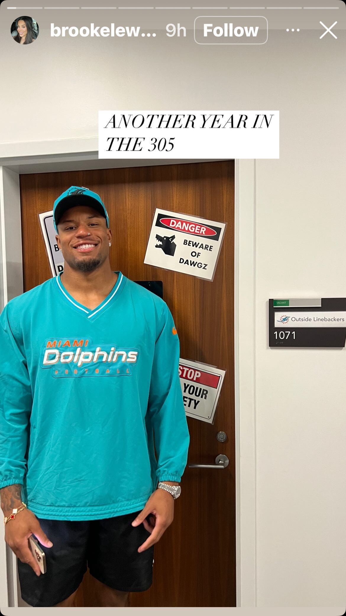 Dolphins: Quinton Bell's fiancée Brooke shares 5-word reaction to LB's ...