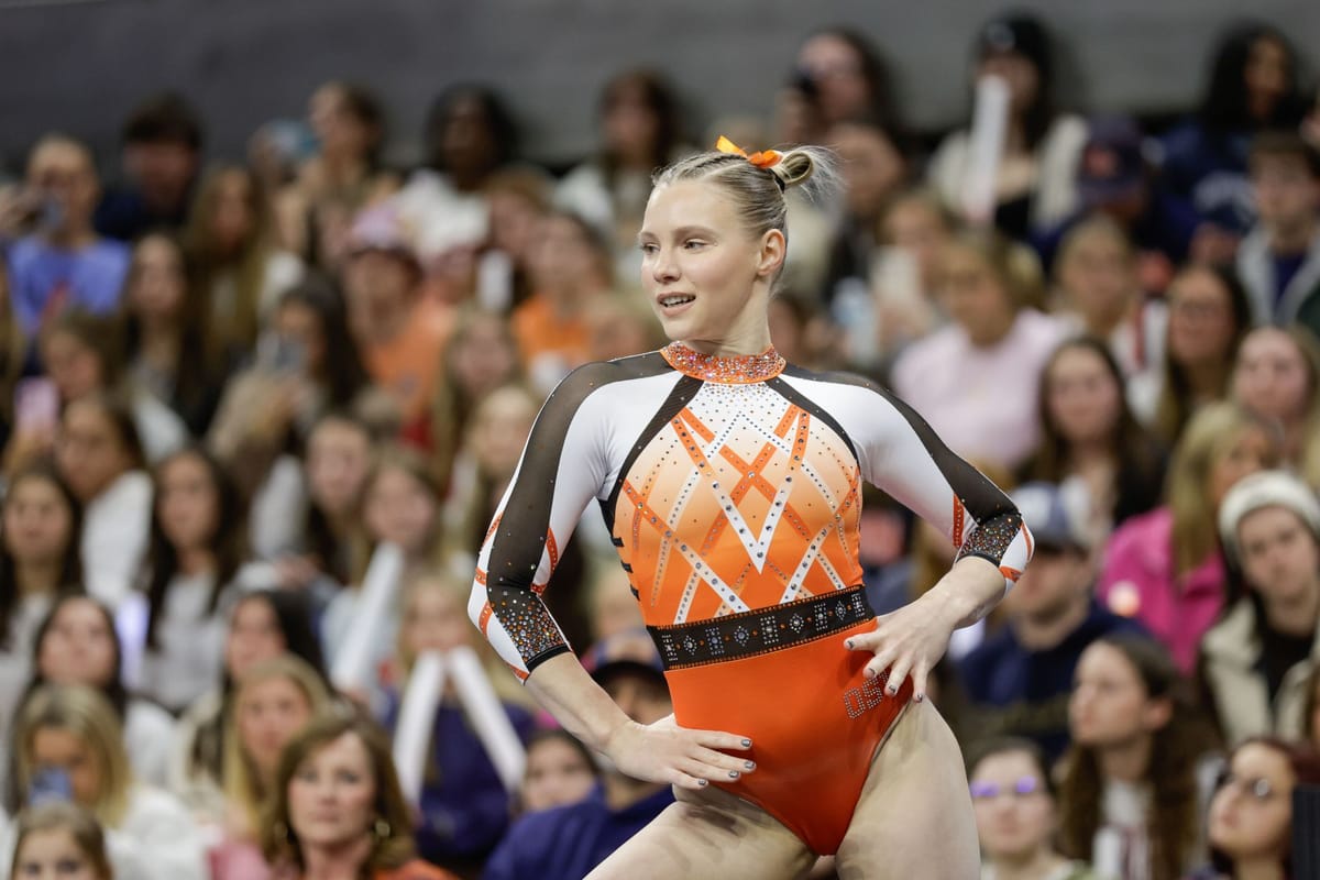 Jade Carey gets emotional as she reflects on her senior night ...