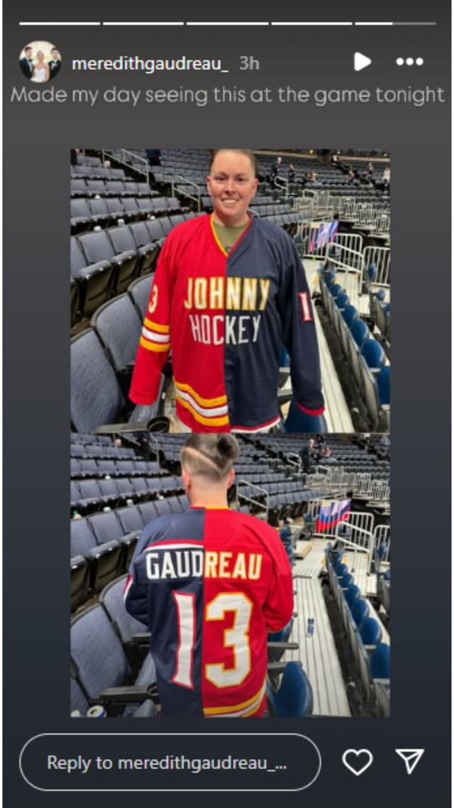 "Made my day seeing this": Johnny Gaudreau's wife Meredith melts over ...