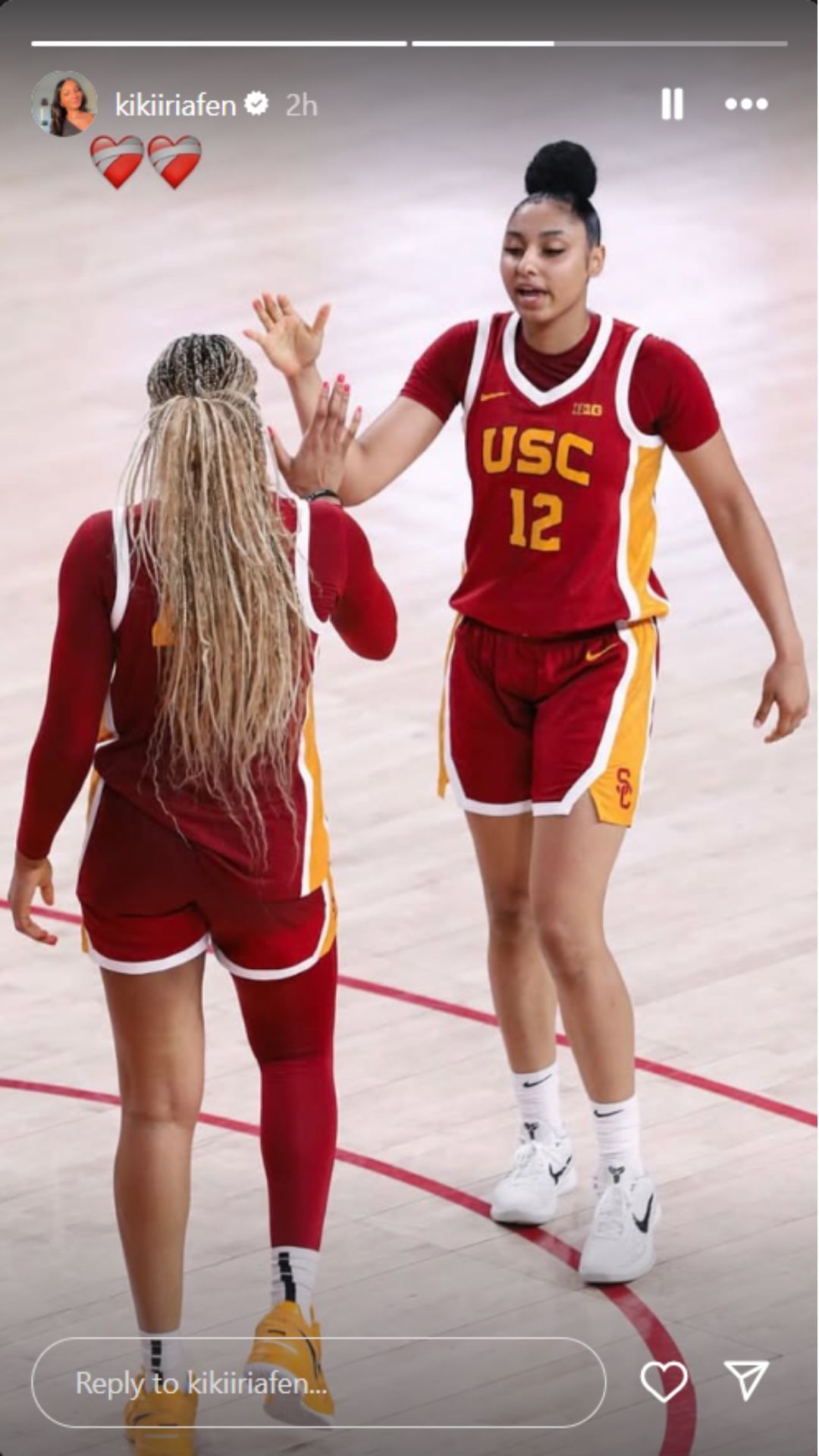 Kiki Iriafen extends support for JuJu Watkins suffers season-ending ACL injury