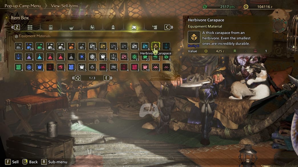 Where to find Herbivore Carapace in Monster Hunter Wilds