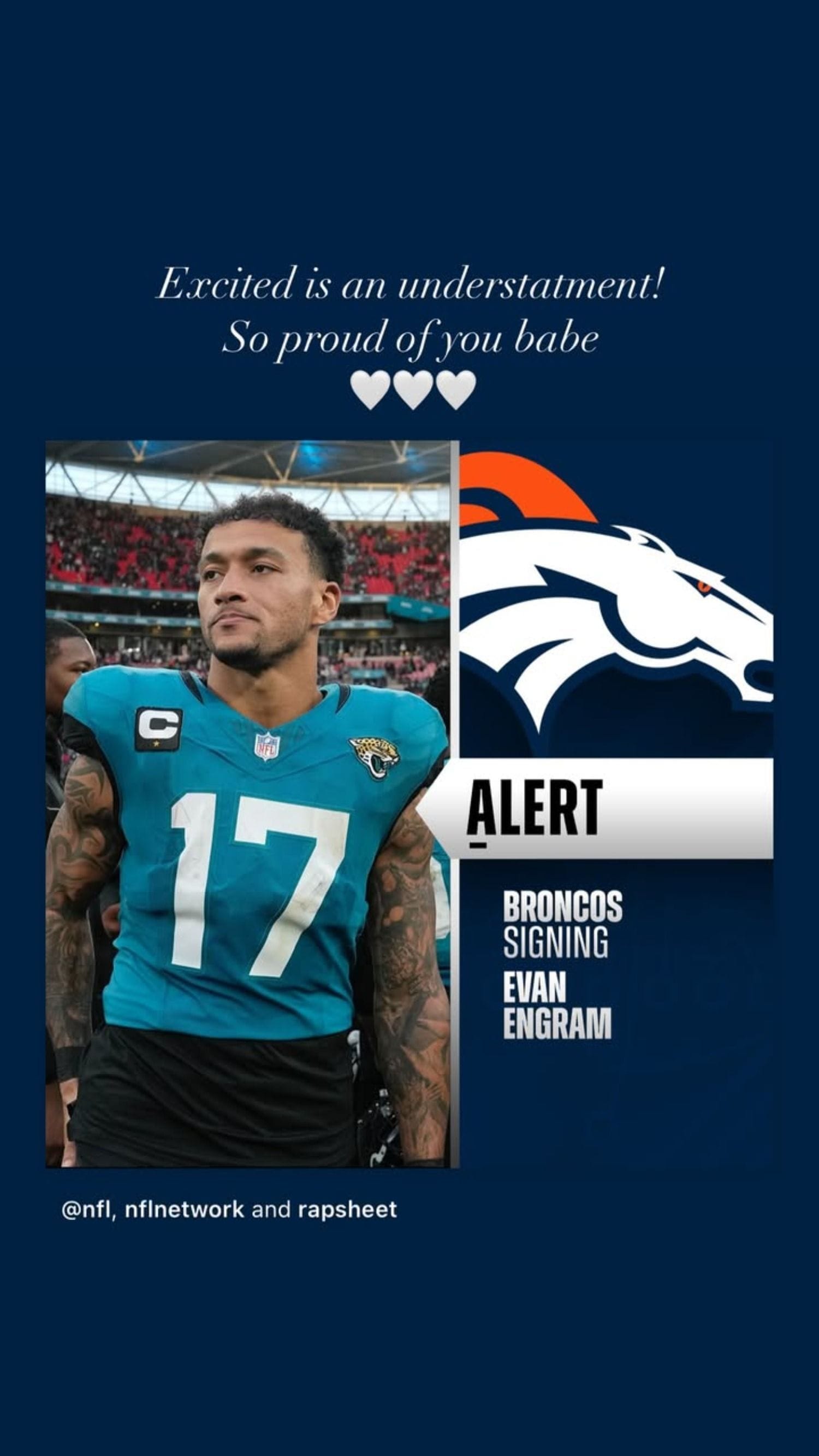 Evan Engram's wife Emily is over the moon as two-time Pro Bowl TE ...