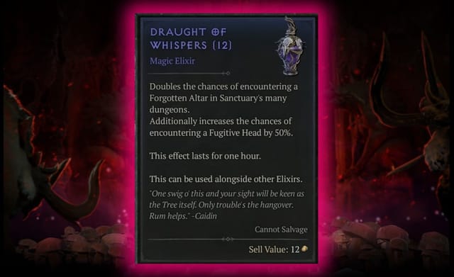 How to get Draught of Whispers in Diablo 4
