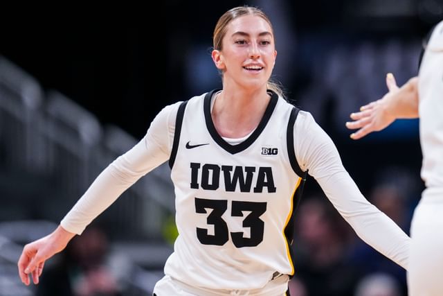 Iowa: Iowa's Callie Levin drops 3-word reaction as Lucy Olsen makes it ...