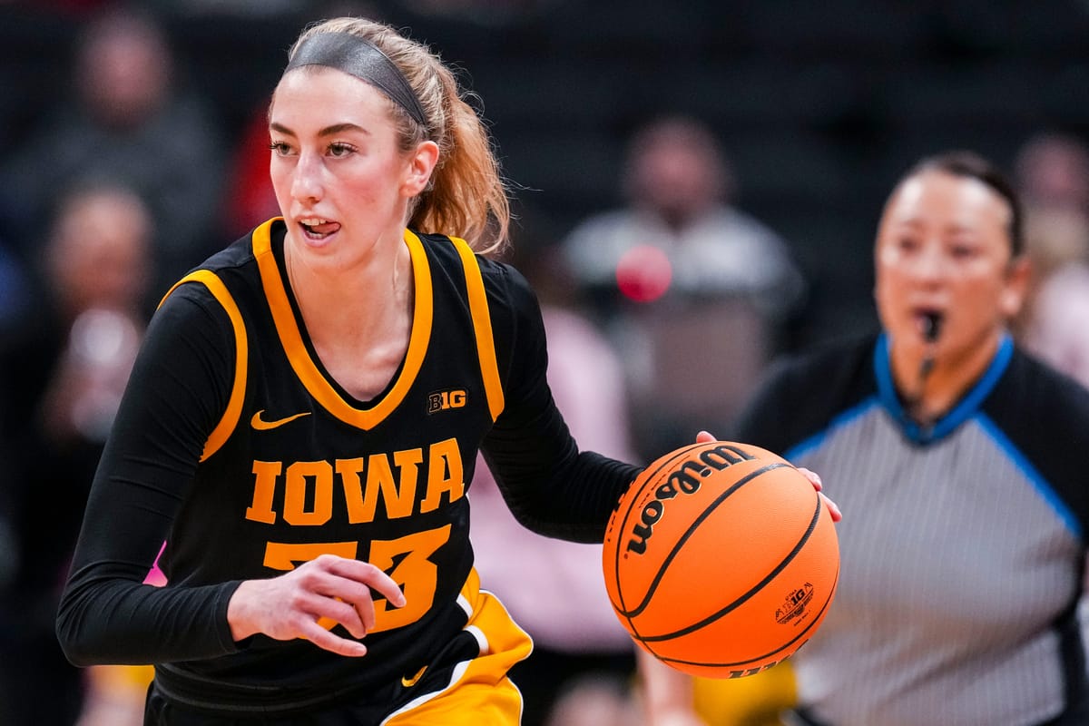 Iowa: Iowa's Callie Levin drops 3-word reaction as Lucy Olsen makes it ...