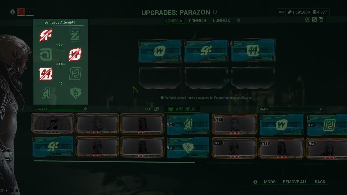 Warframe Antivirus and Potency Mods, explained