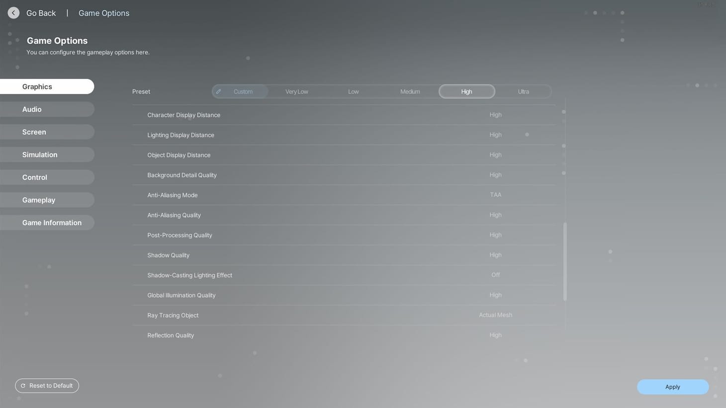 All Inzoi graphics options and controls