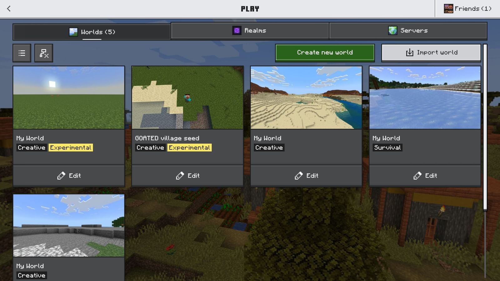 How to use flat world presets in Minecraft Bedrock
