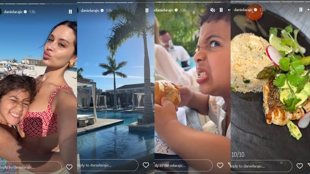 Paul George's wife Daniela Rajic soaks up the sun with their three kids ...