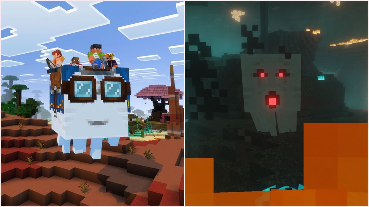 Happy ghast vs regular ghast: How different are the two Minecraft mobs?
