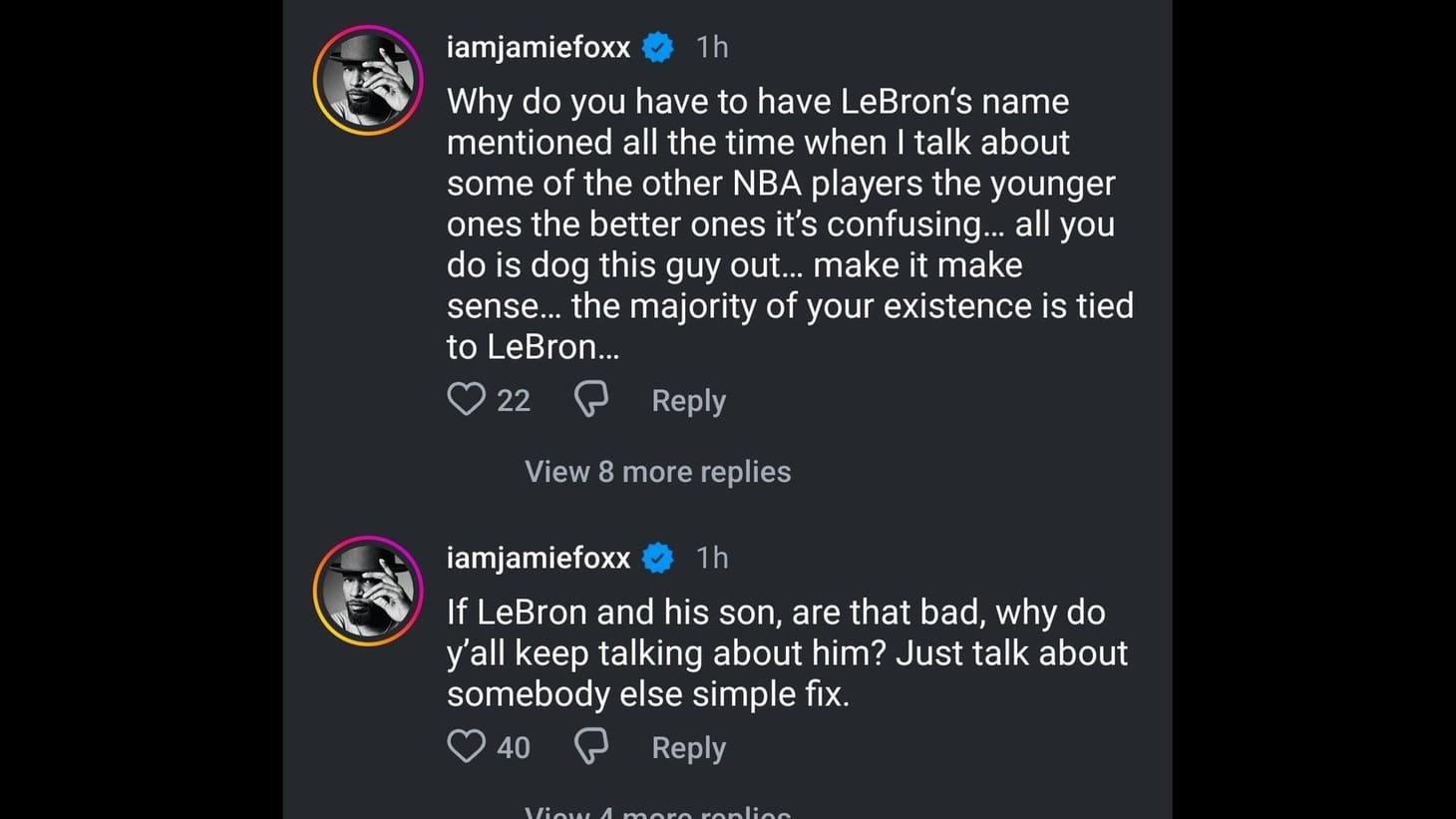 "Majority of your existence is tied to LeBron James": Jamie Foxx throws ...
