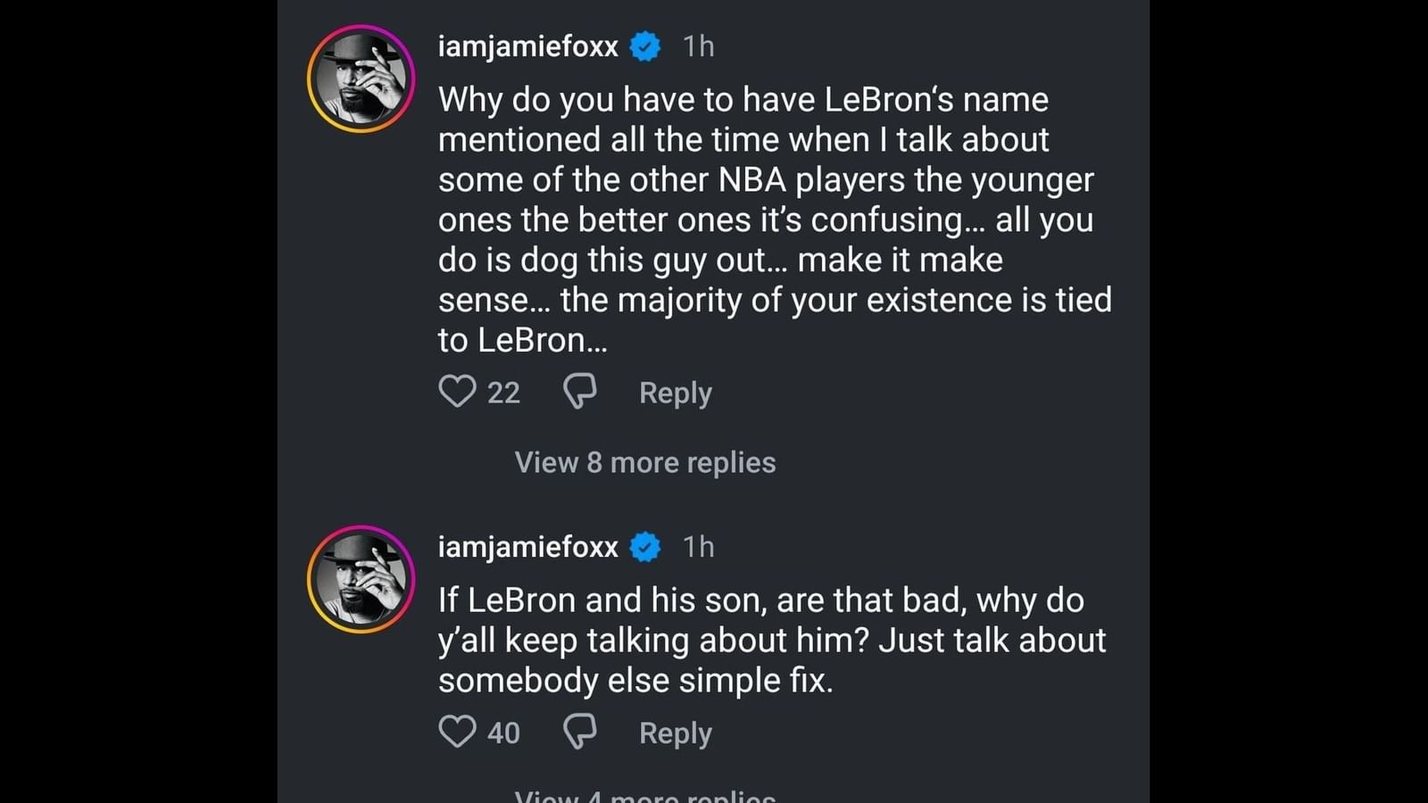 "Majority of your existence is tied to LeBron James": Jamie Foxx throws ...