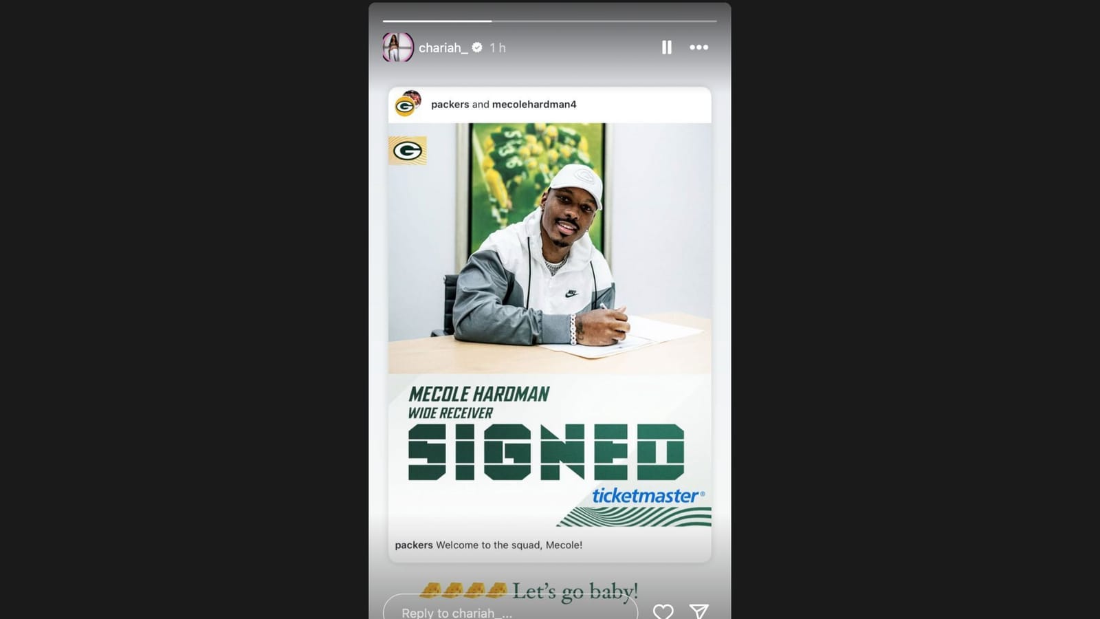 Mecole Hardman Jr.’s fiancée Chariah Gordon sends 3-word message as WR ...