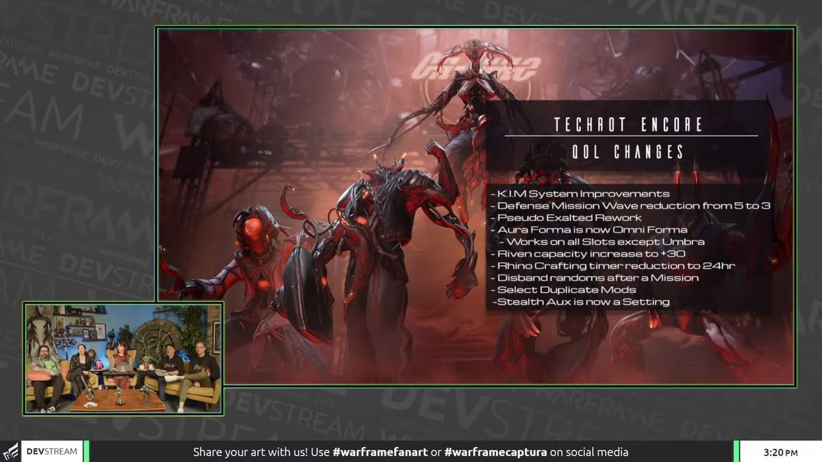Warframe Techrot Encore: All upcoming quality-of-life changes