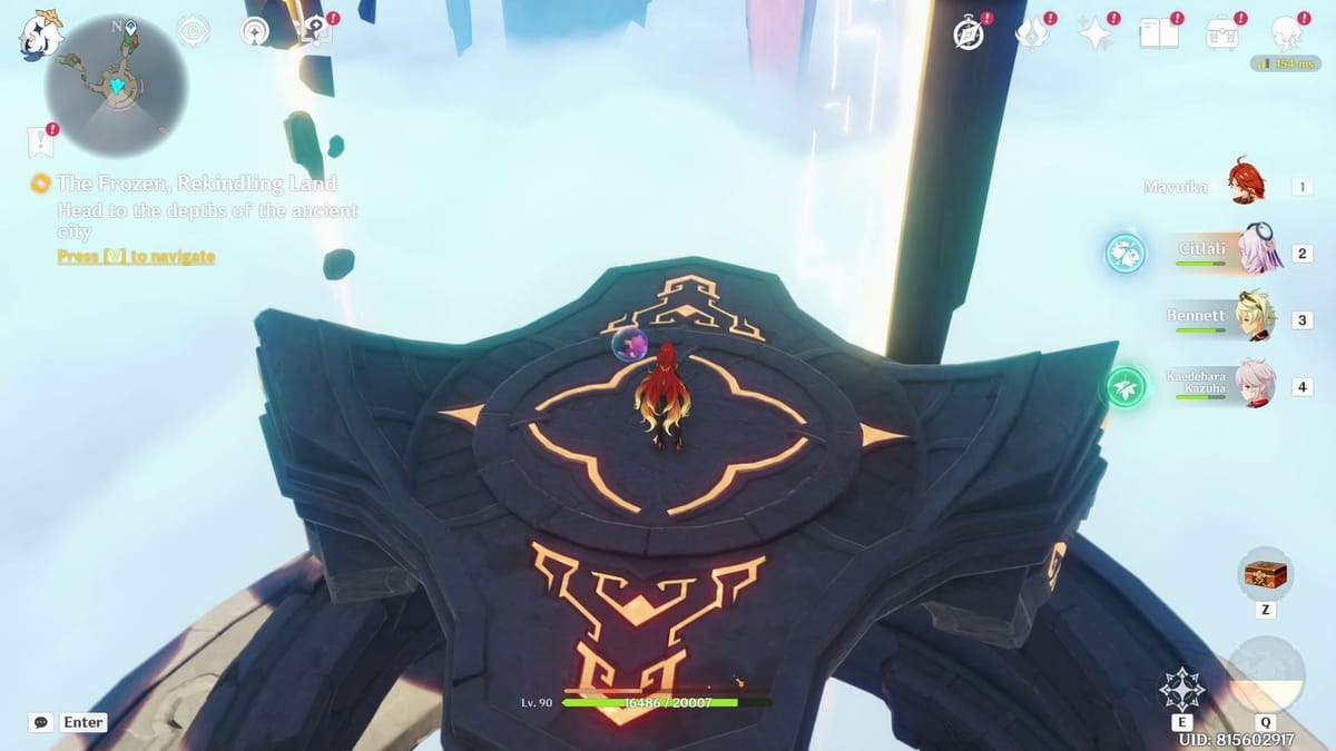 Genshin Impact The Frozen, Rekindling Land quest guide