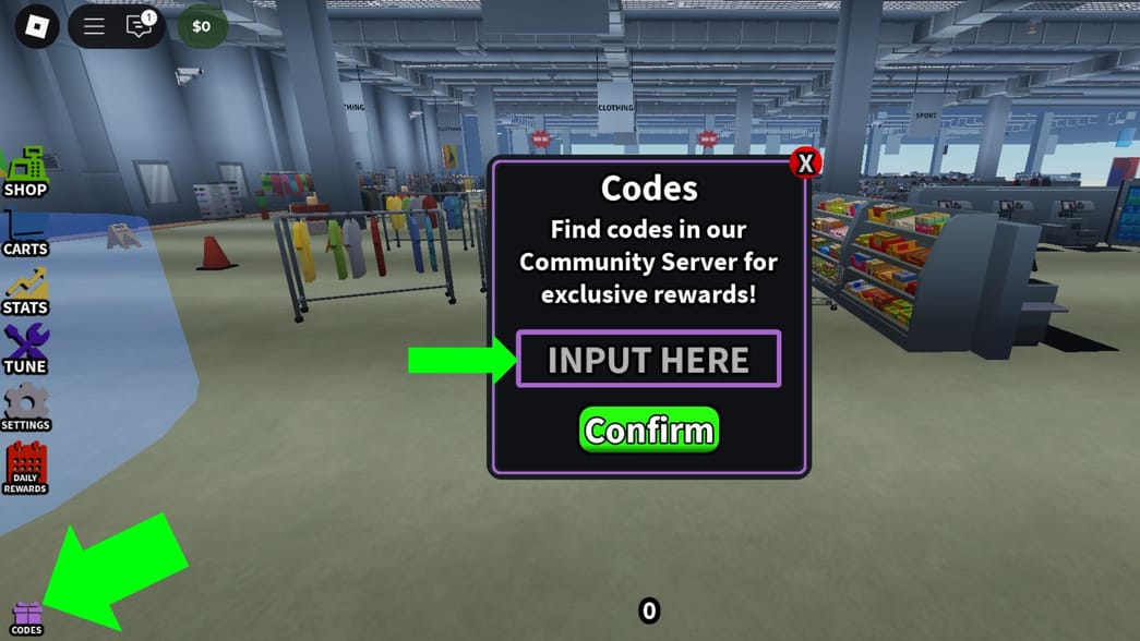 Drift Carts codes