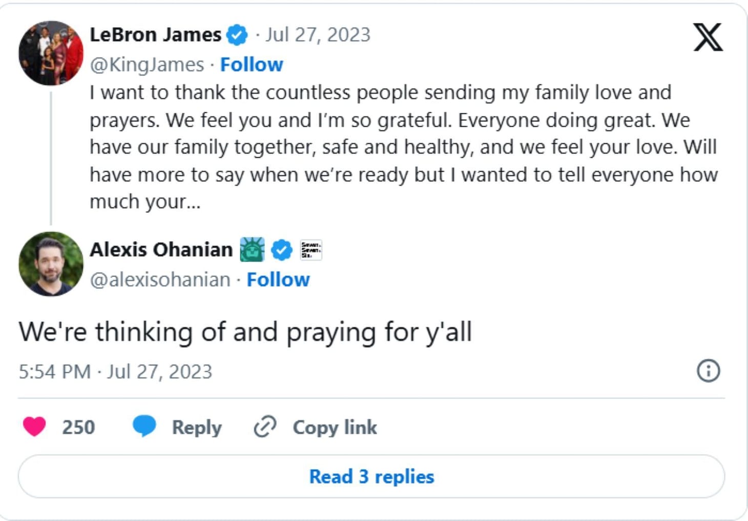 Serena Williams' husband Alexis Ohanian rejoices at LeBron James's son ...