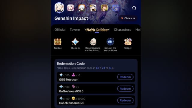 Genshin Impact 5.5 livestream redeem codes, rewards, and expiry date