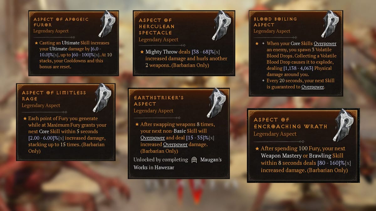 Diablo 4: Mighty Throw Barbarian endgame build guide