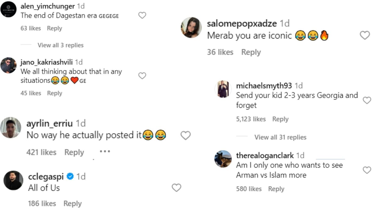 Merab Dvalishvili's 'he's probably thinking about other girls' meme ...