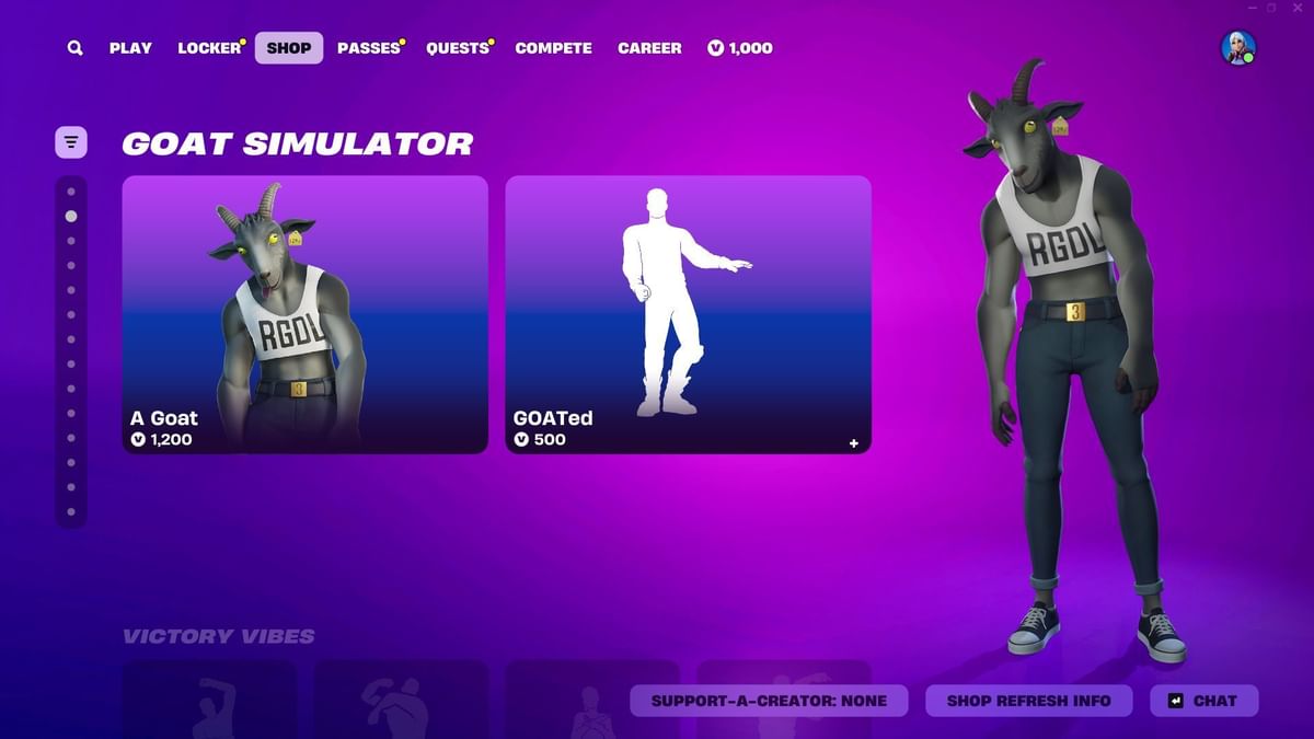 How to get the GOAT skin in Fortnite