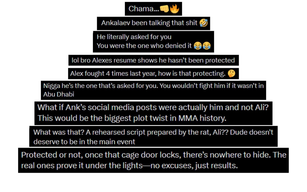 "You were the one who denied it" - Fans react to Magomed Ankalaev's ...